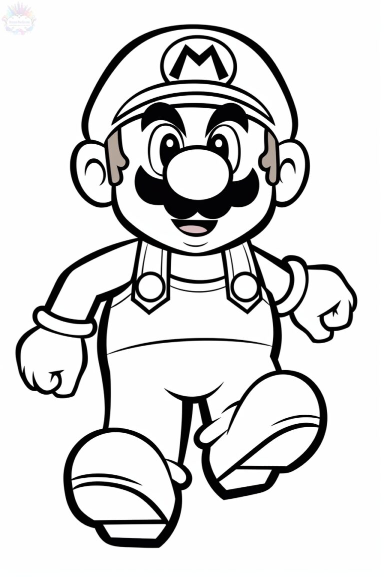 Mario Bros Para Colorir - 80 Desenhos do Luigi, Peaches e Bowser