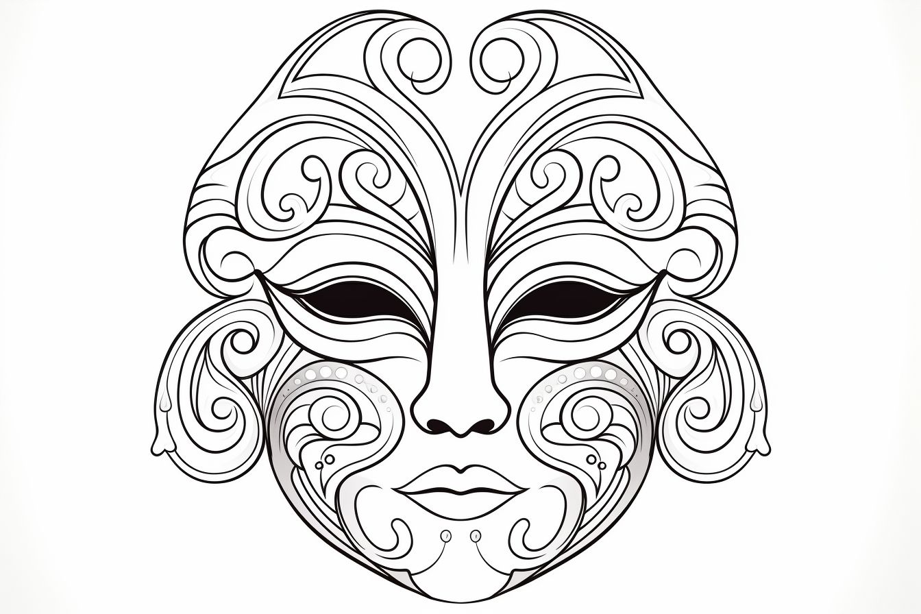 Mask Coloring Pages