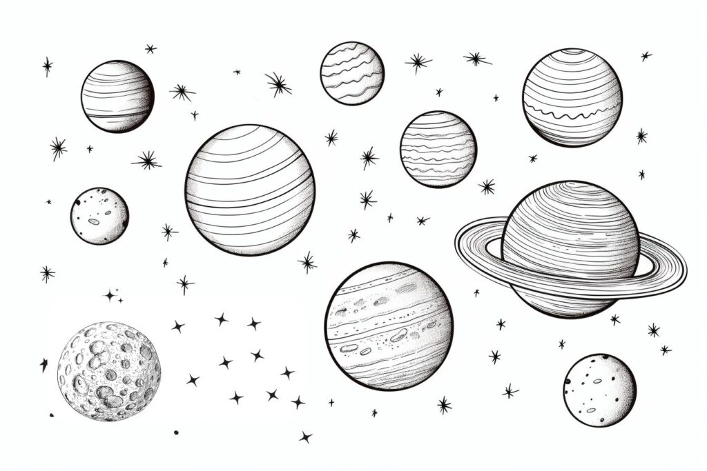 Planets Coloring Pages