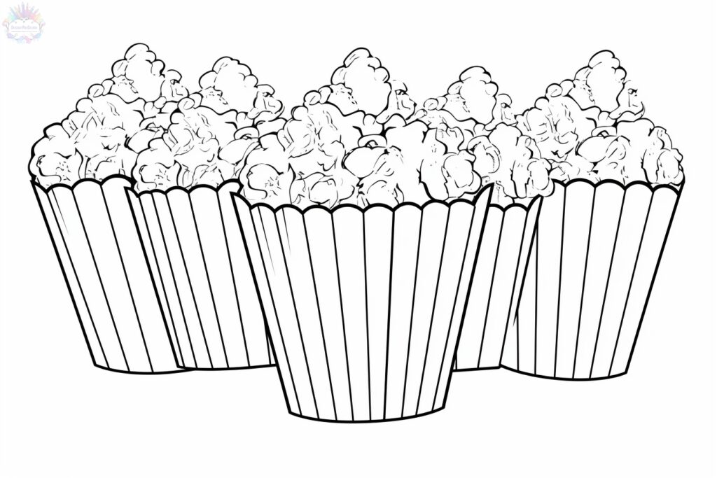 Popcorn Coloring Pages