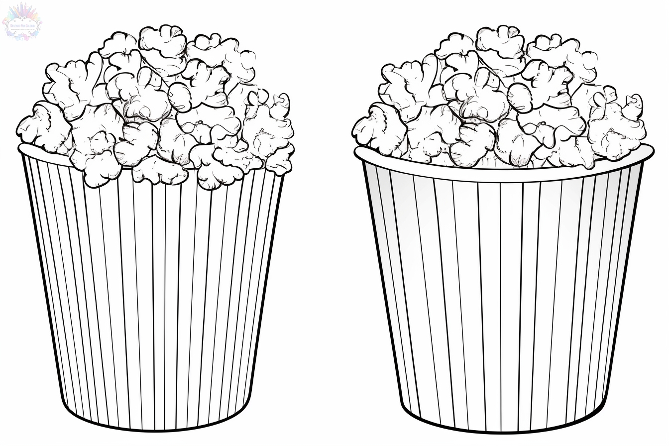 Popcorn Coloring Pages