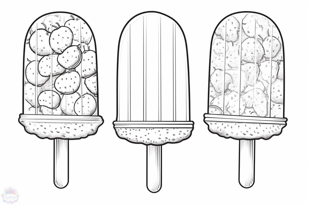 Popsicle Coloring Pages