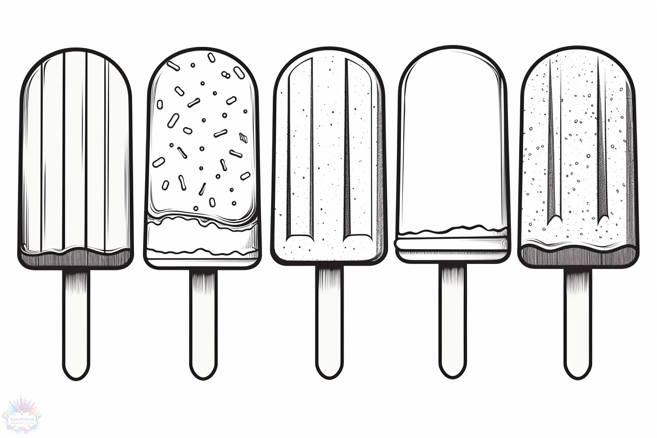 Popsicle Coloring Pages