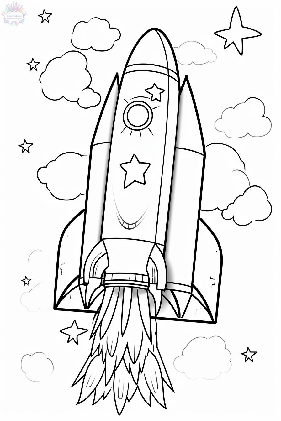 Rocket Coloring Pages