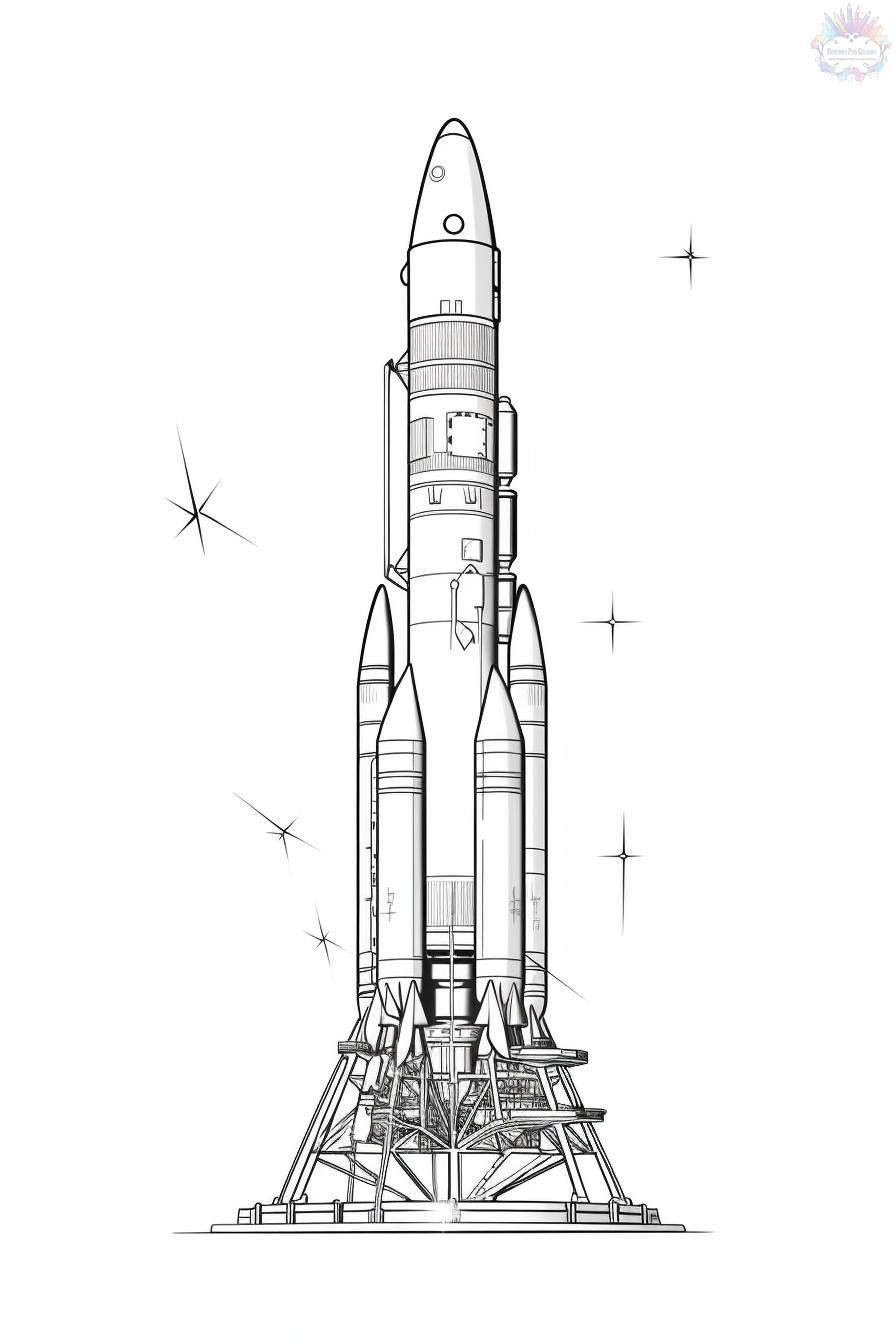 Rocket Coloring Pages