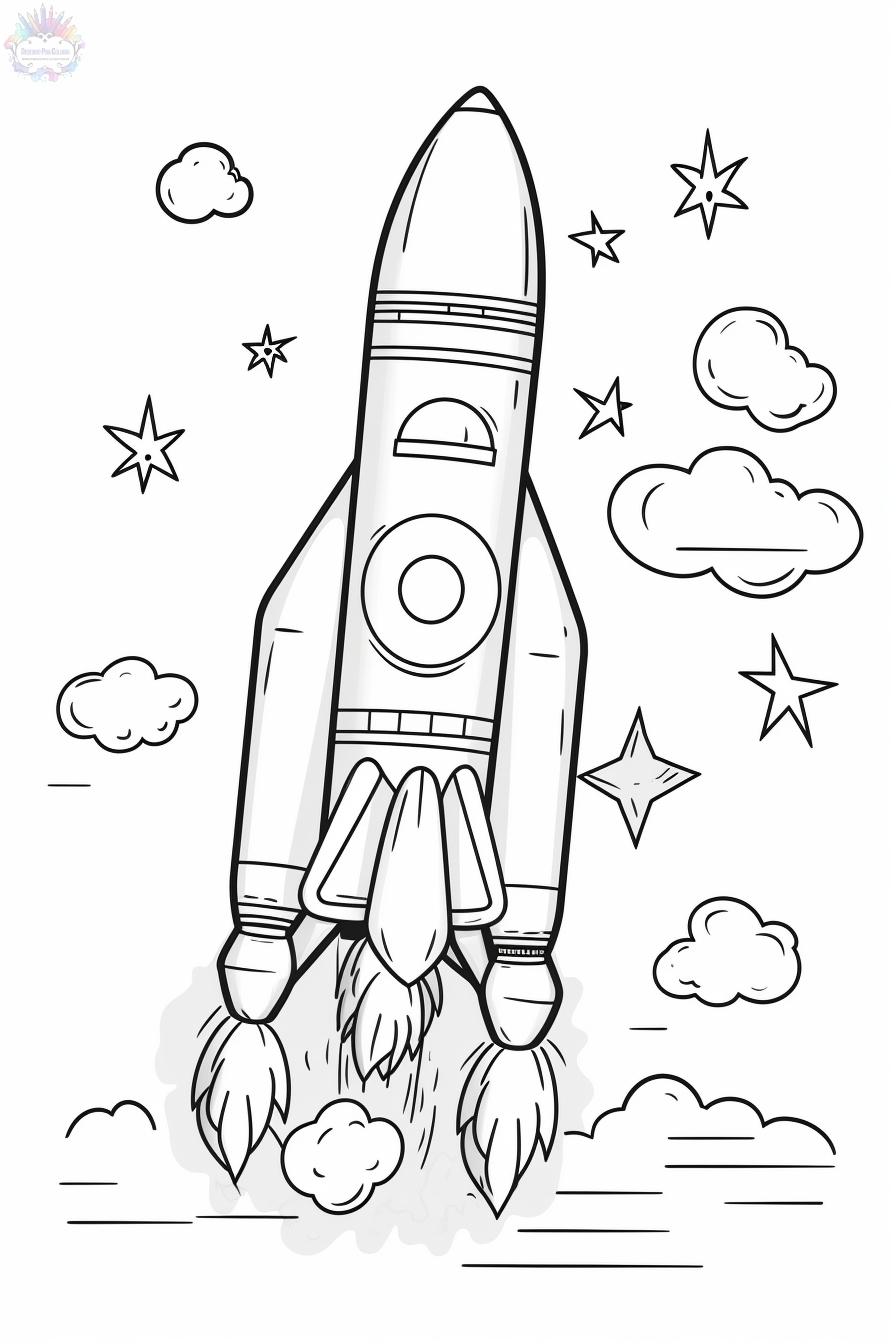 Rocket Coloring Pages