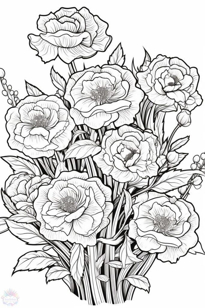 Rose Coloring Pages