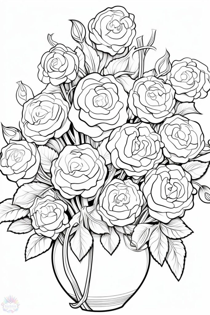 Rose Coloring Pages