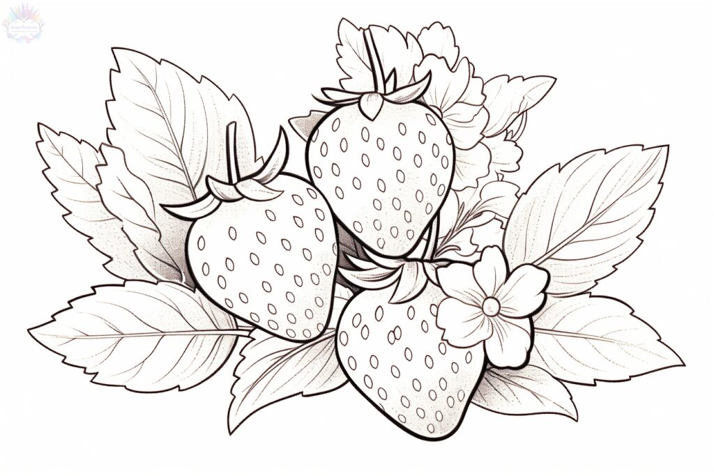 Strawberry Coloring Pages
