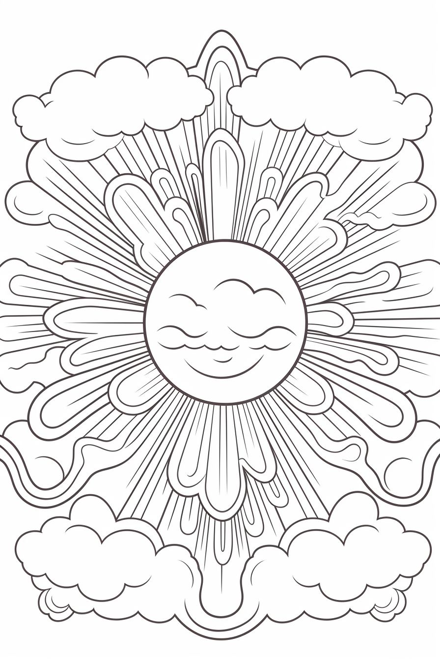 Sun Coloring Pages