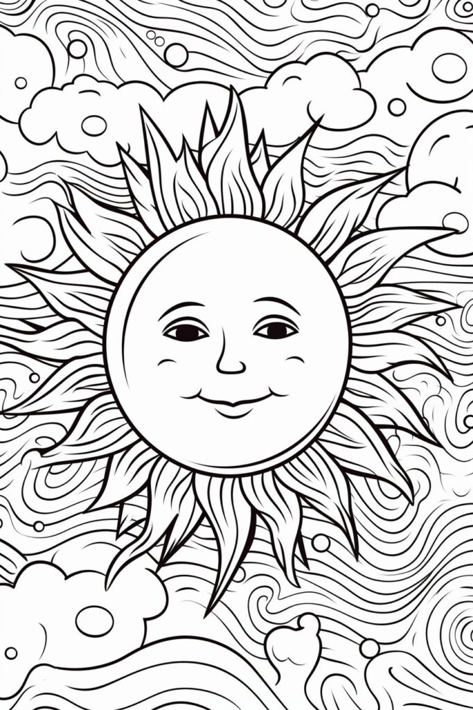Sun Coloring Pages
