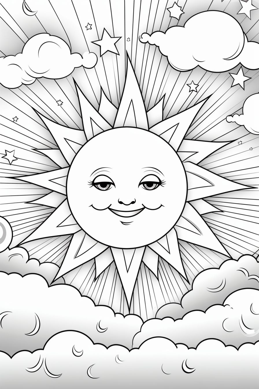 Sun Coloring Pages
