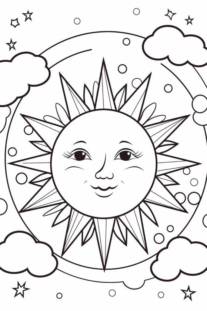 Sun Coloring Pages