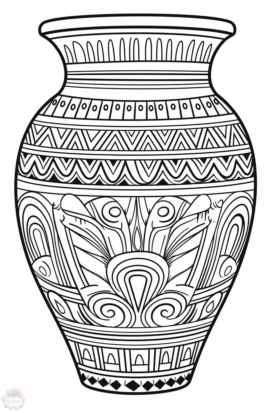 Vase Coloring Pages