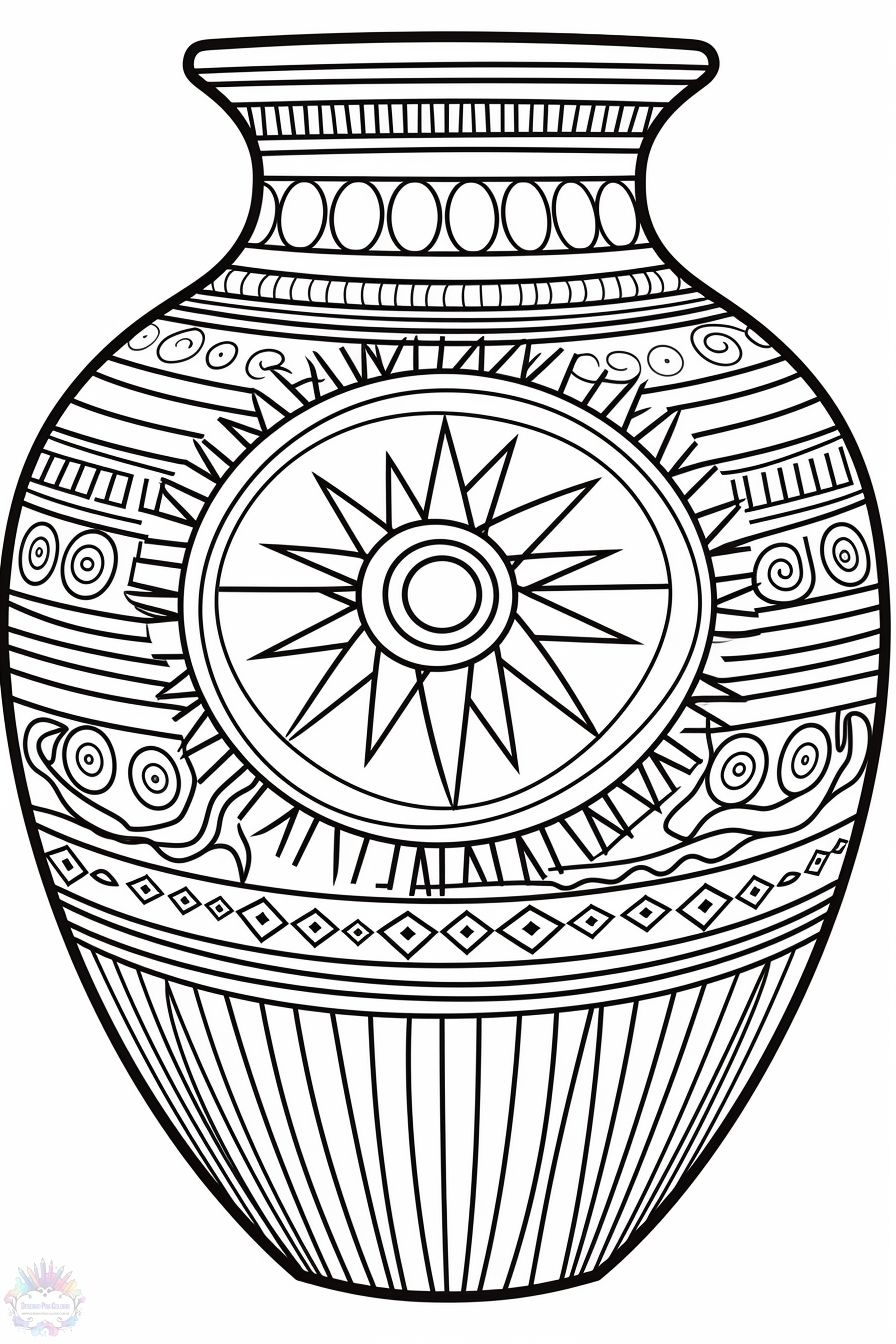 Vase Coloring Pages