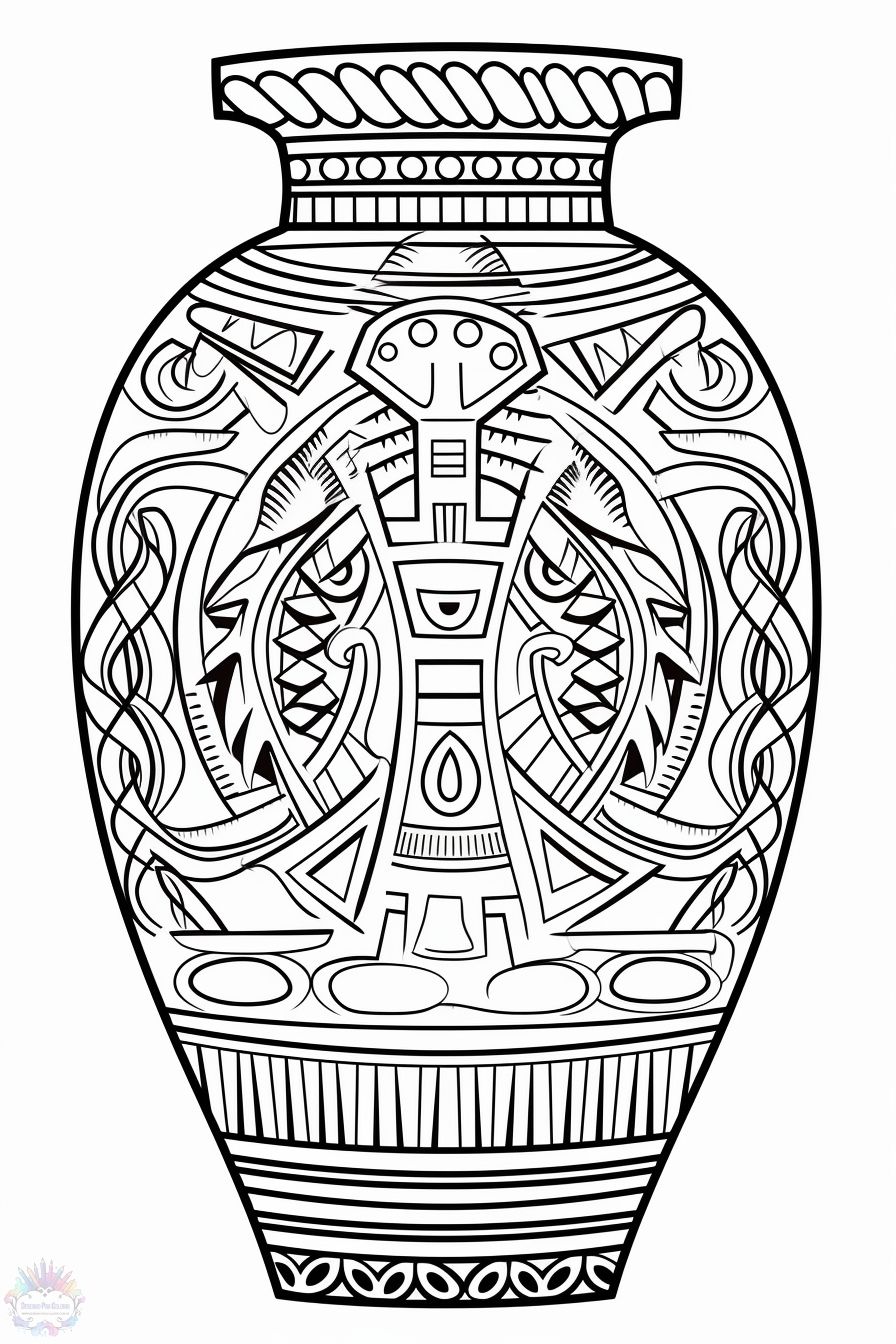 Vase Coloring Pages
