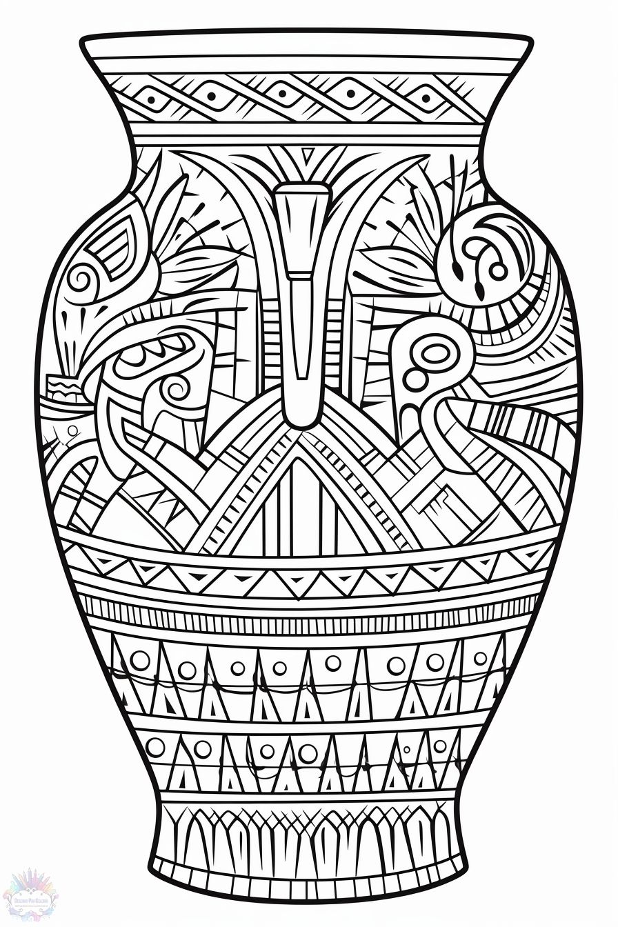 Vase Coloring Pages