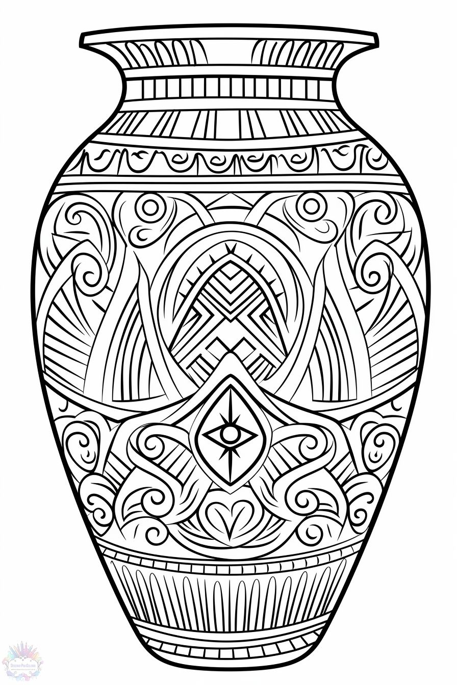 Vase Coloring Pages