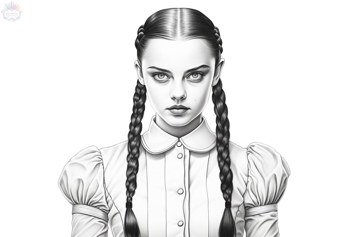 Wednesday Addams Coloring Pages