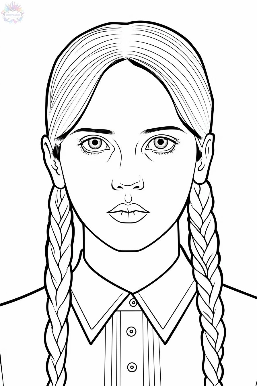 Wednesday Addams Coloring Pages