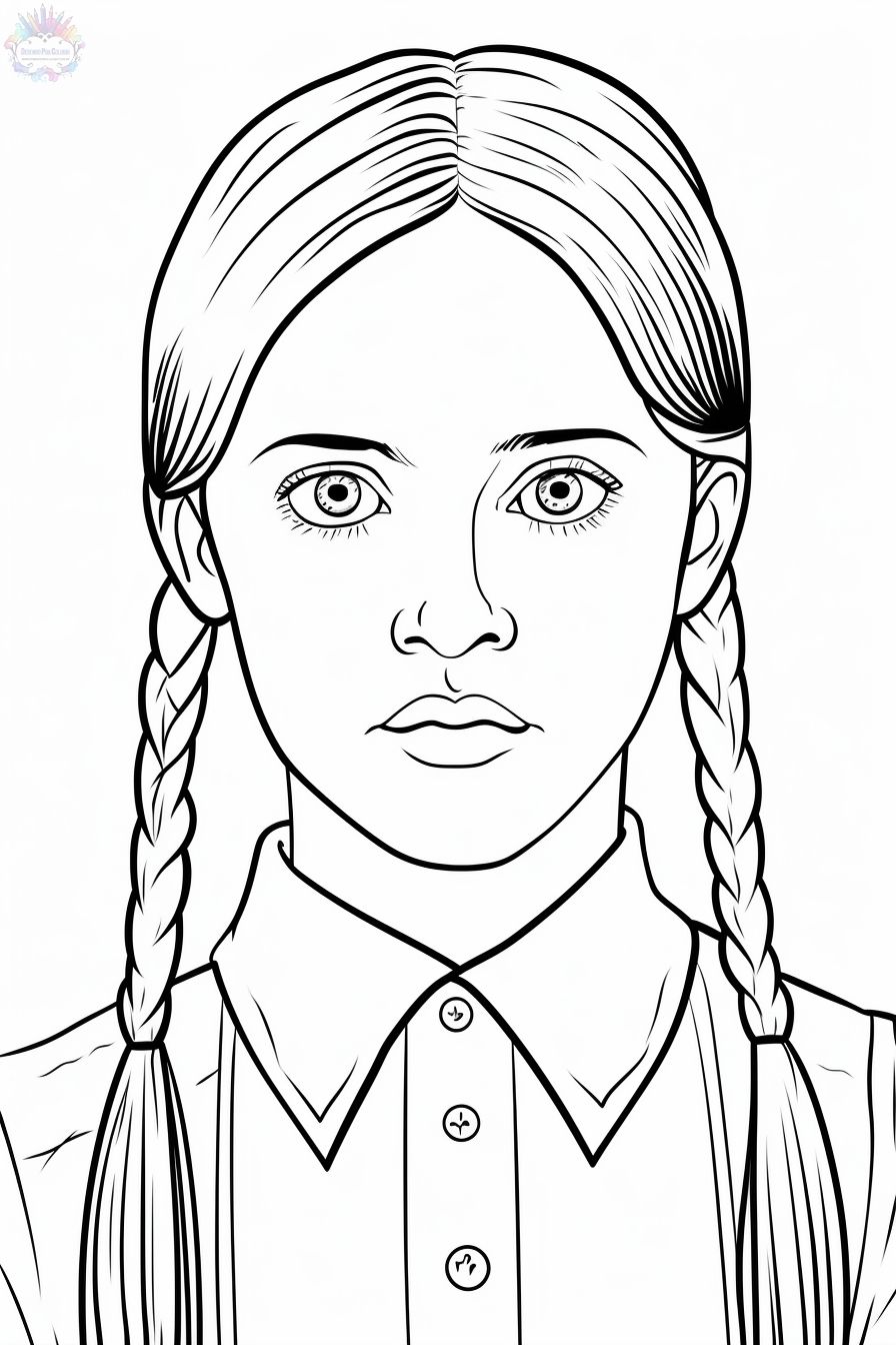 Wednesday Addams Coloring Pages