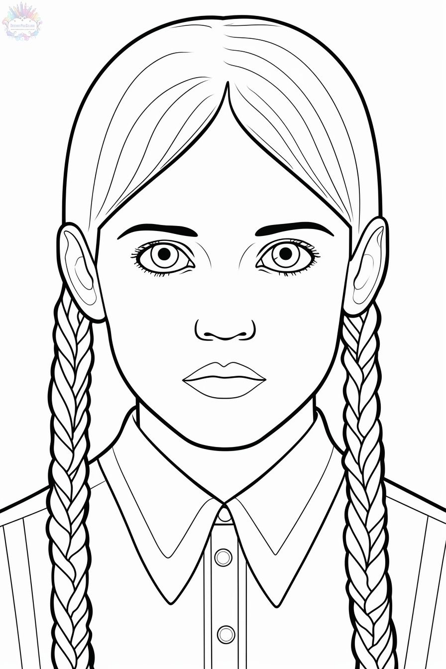 Wednesday Addams Coloring Pages