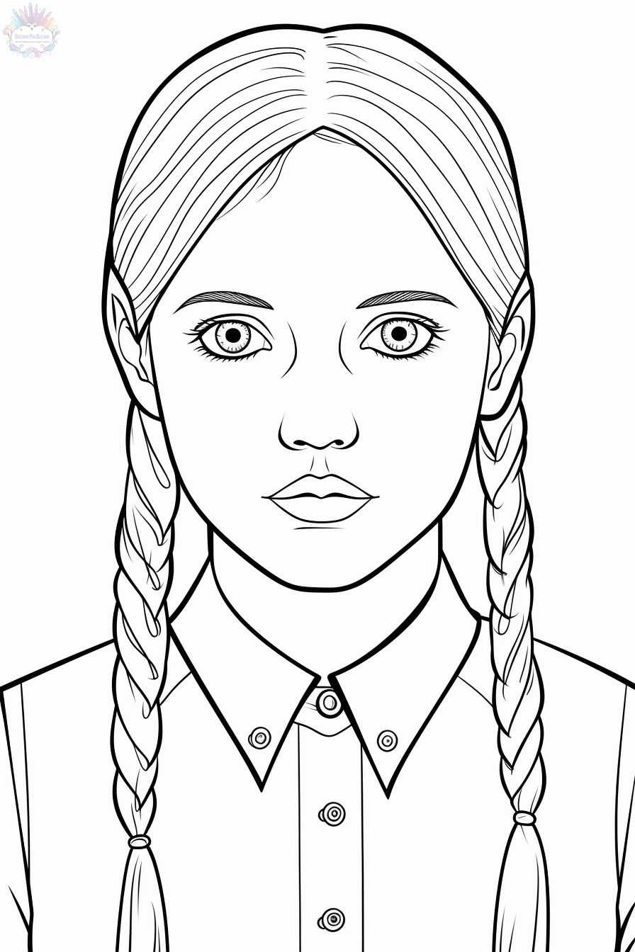 Wednesday Addams Coloring Pages