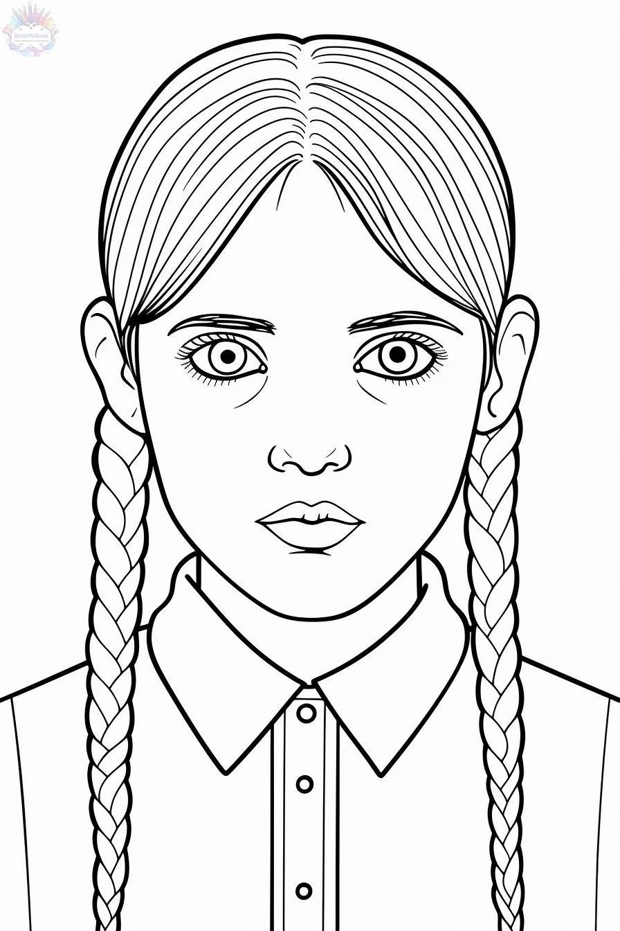 Wednesday Addams Coloring Pages