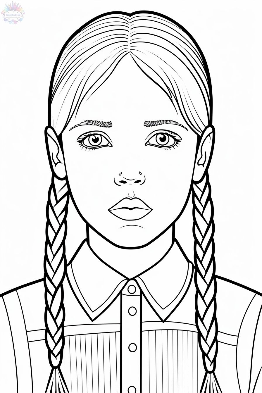 Wednesday Addams Coloring Pages