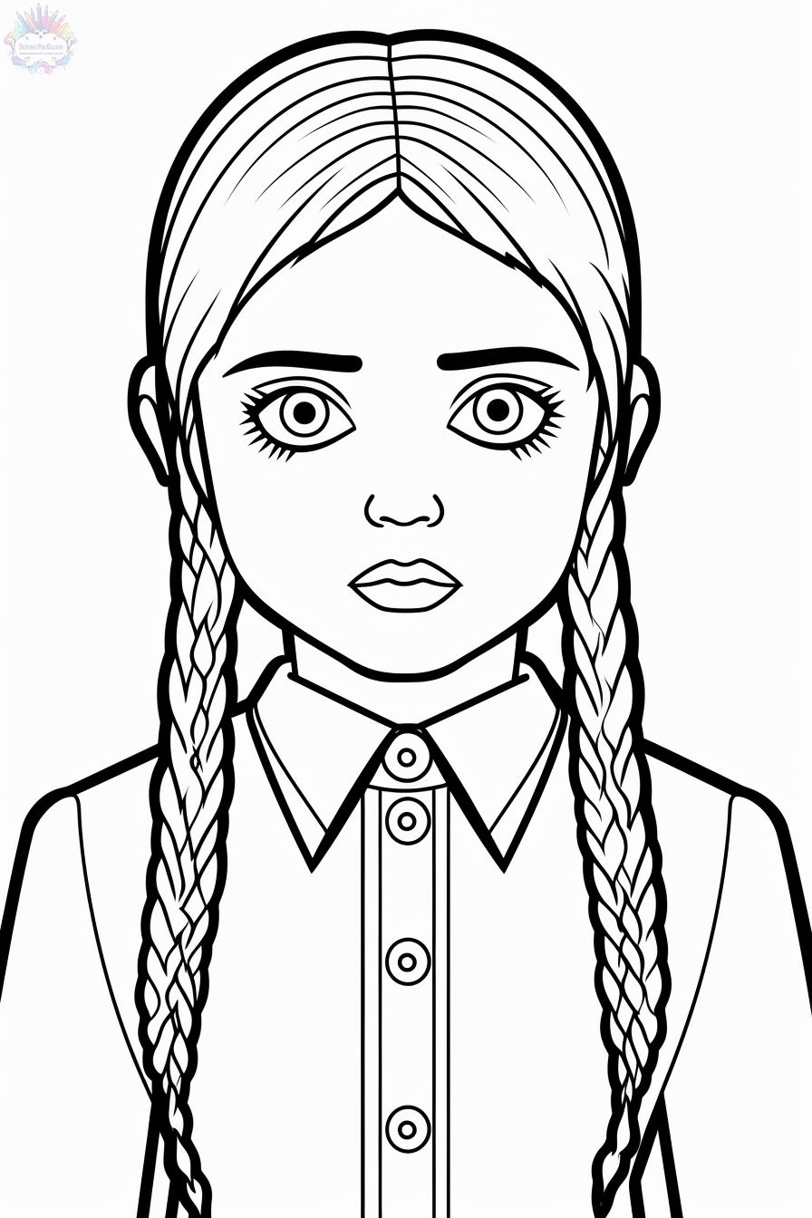 Wednesday Addams Coloring Pages