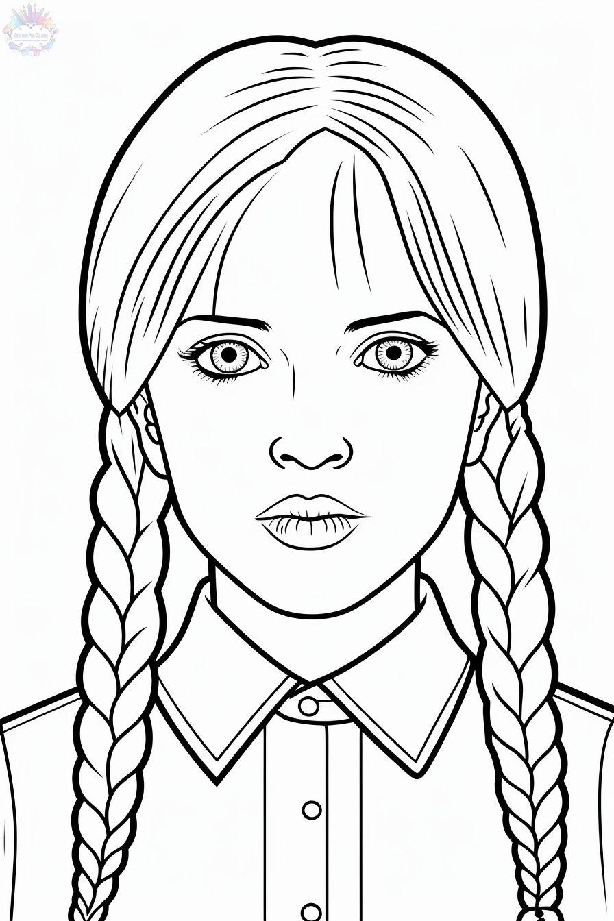 Wednesday Addams Coloring Pages