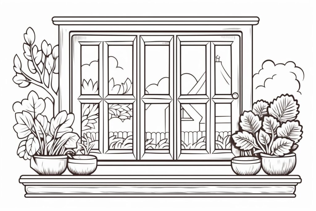 Windows Coloring Pages