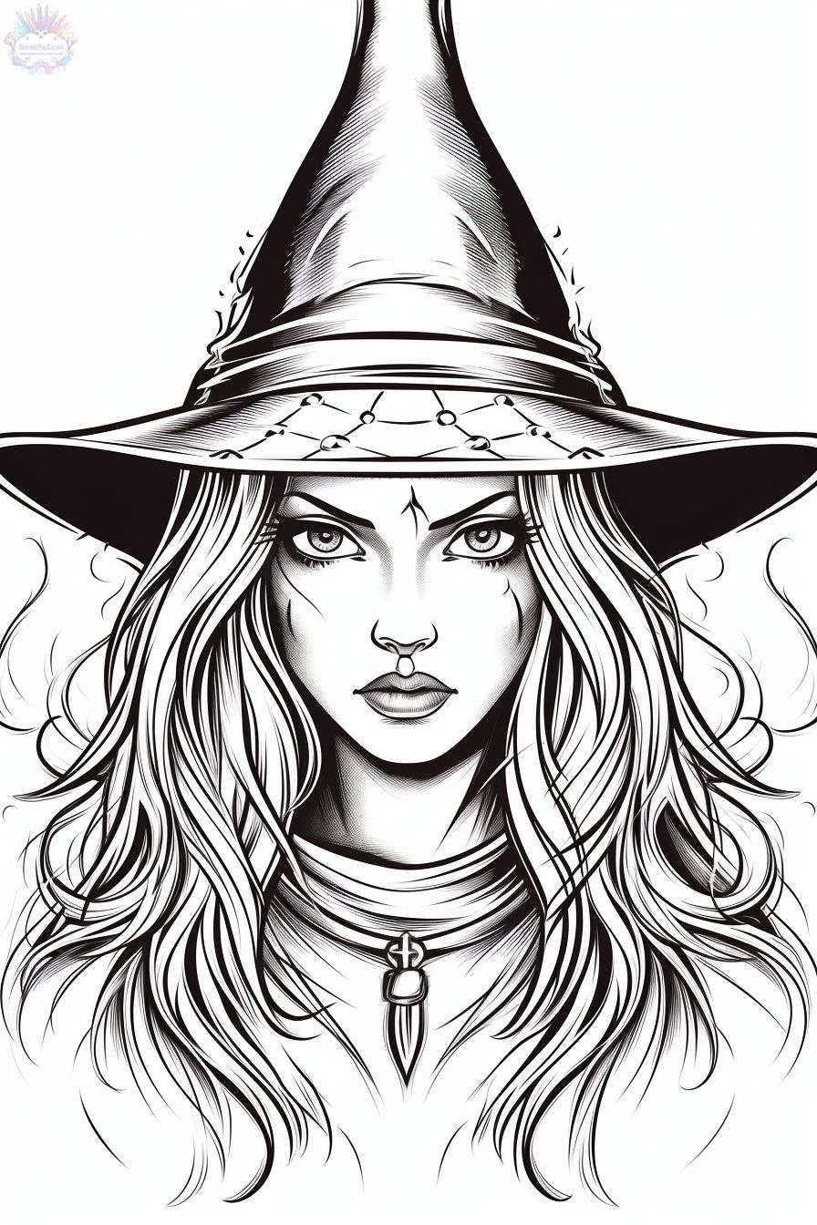 Witch Coloring Pages