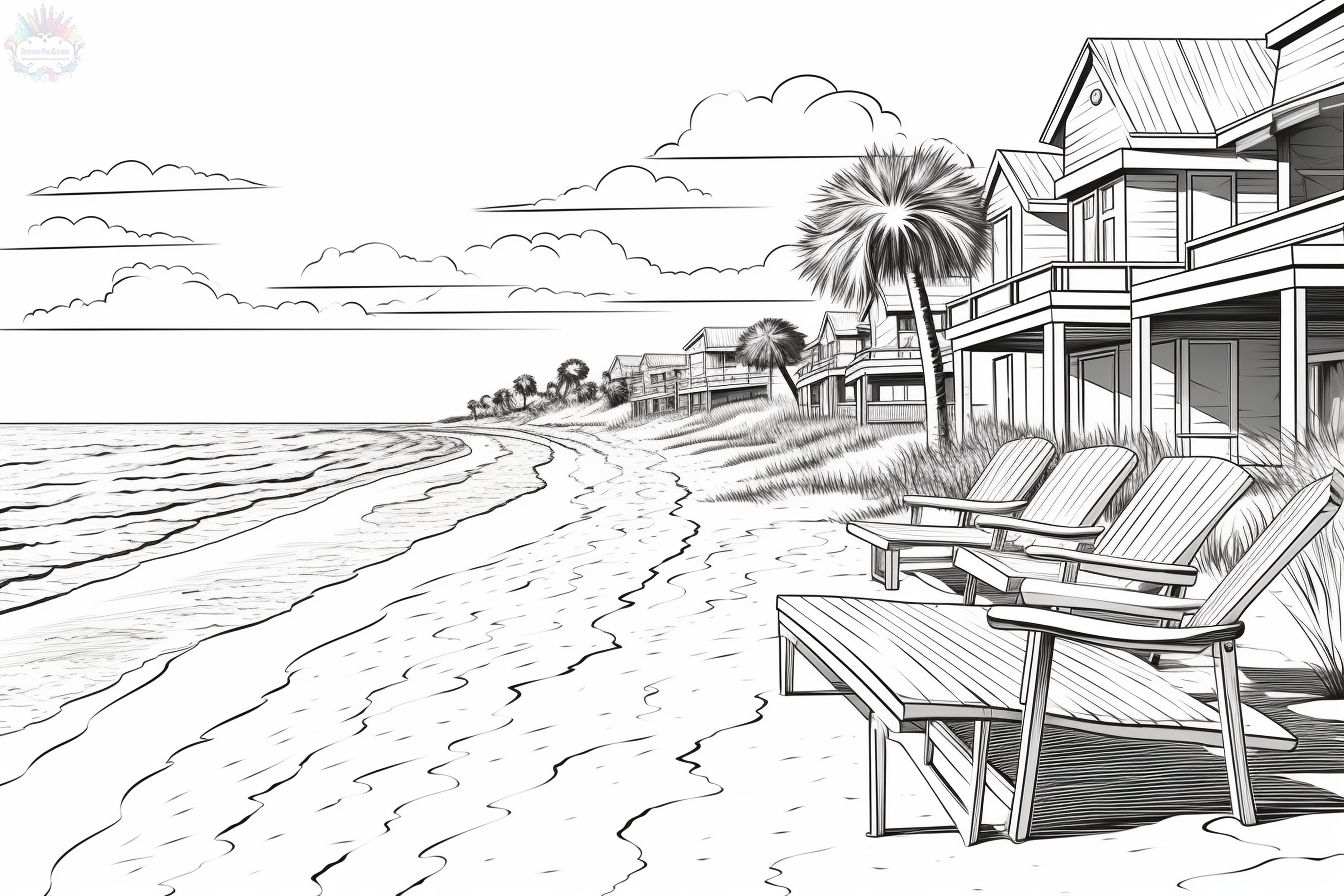 Beach Coloring Pages