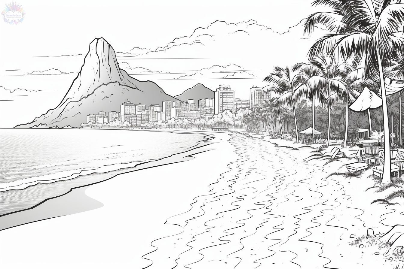 Beach Coloring Pages