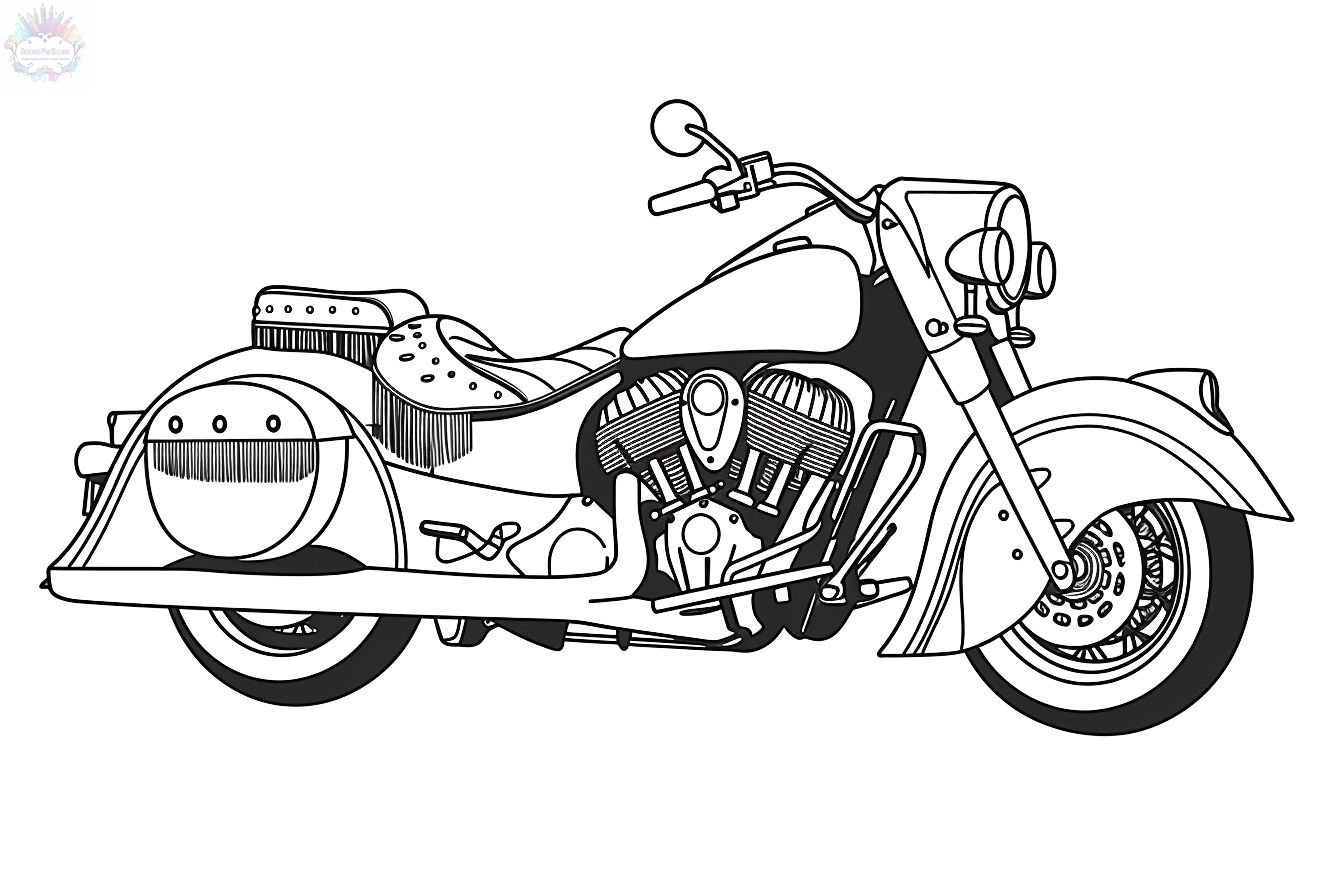 Coloriage Moto