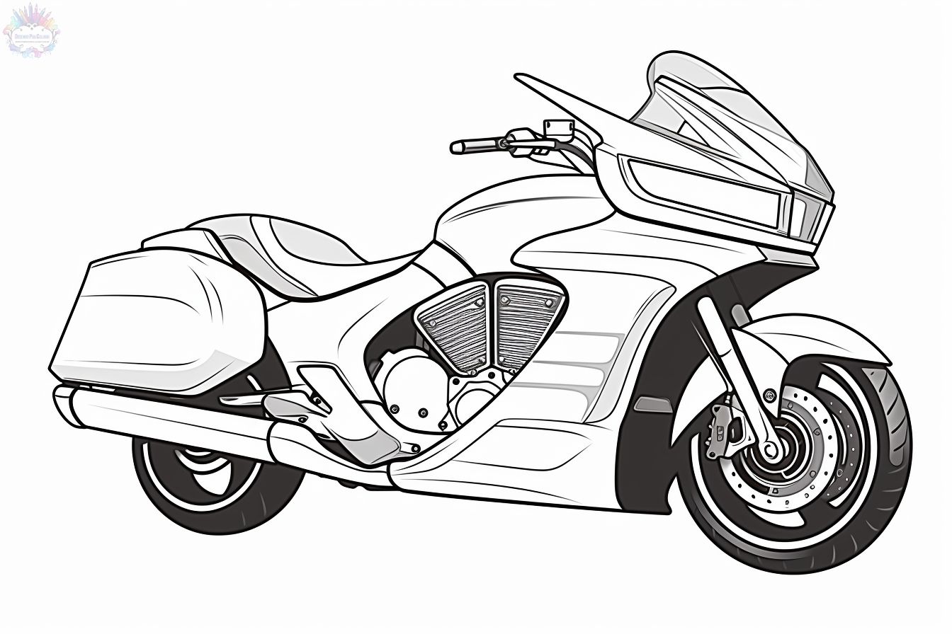 Coloriage Moto