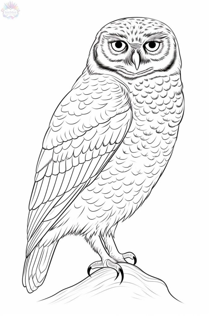 Búho Para Colorear