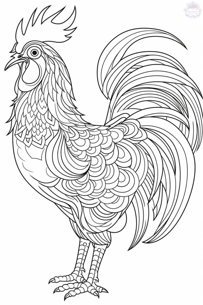 Gallo Para Colorear