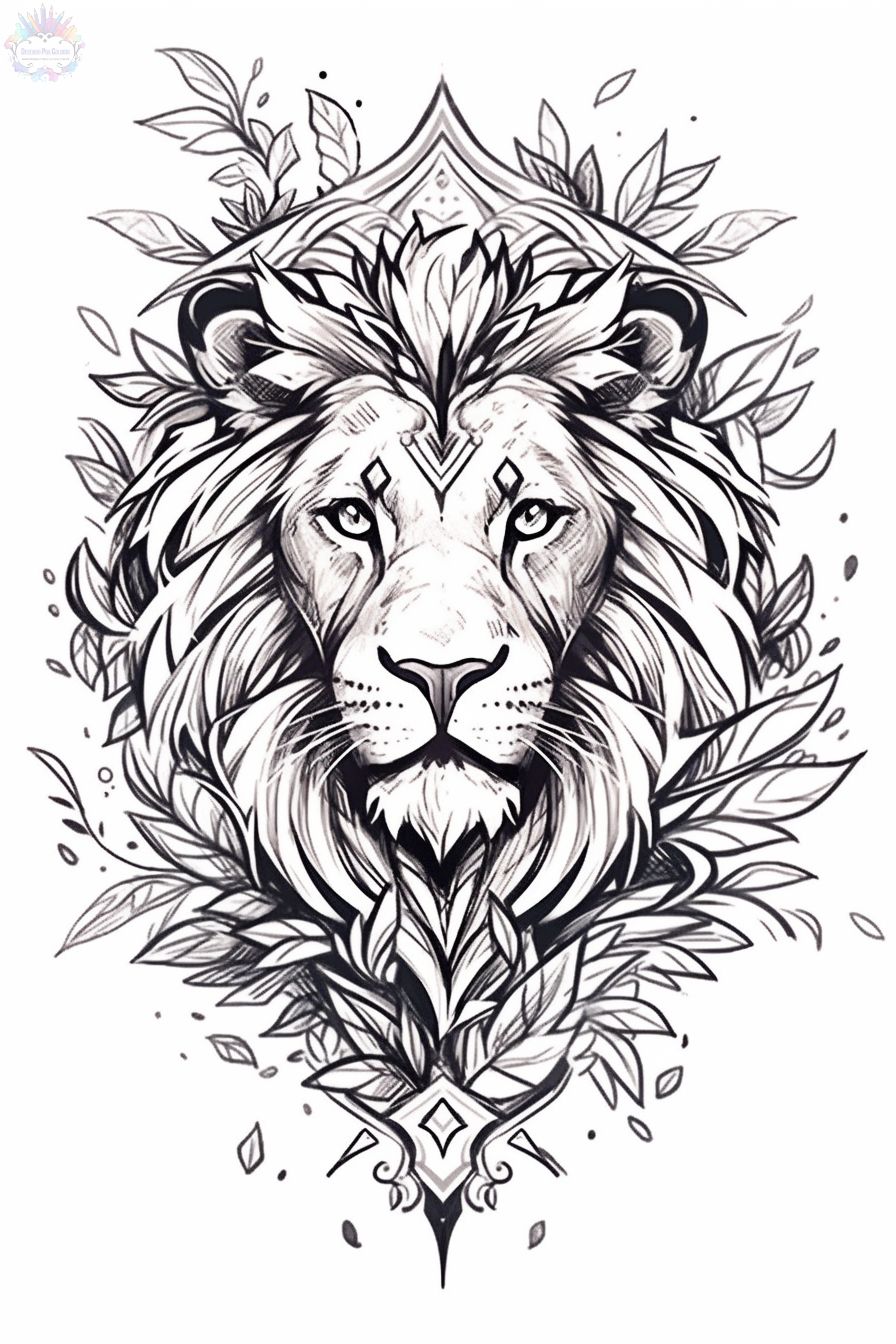 León Para Colorear