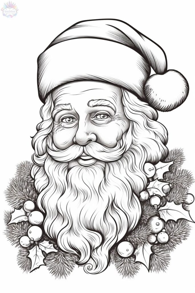 Papá Noel Para Colorear