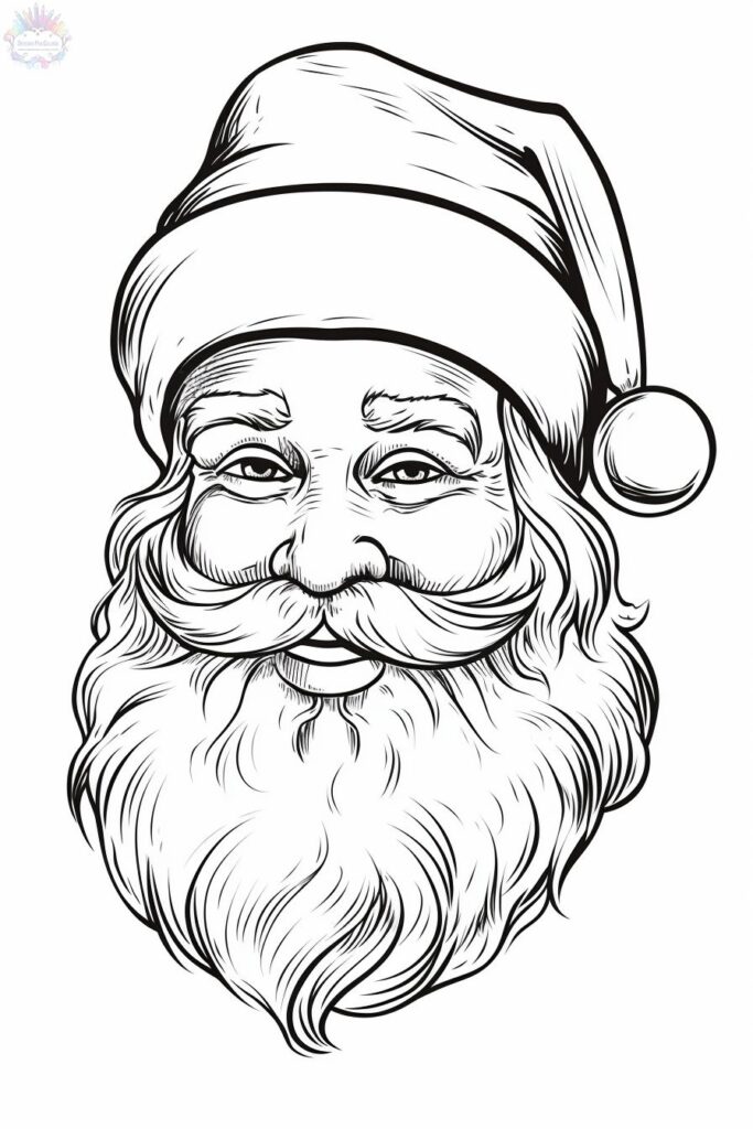 Papá Noel Para Colorear