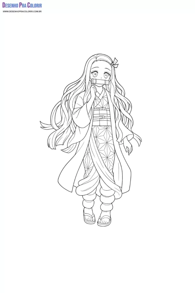 Nezuko Para Colorir São + De 40 Desenhos Para Imprimir e Pintar