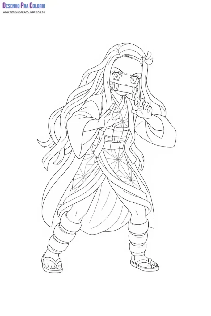 Nezuko Para Colorir São + De 40 Desenhos Para Imprimir e Pintar
