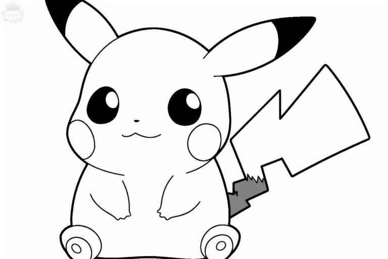 Pikachu Para Colorir - 20 Desenhos Para Imprimir e Pintar