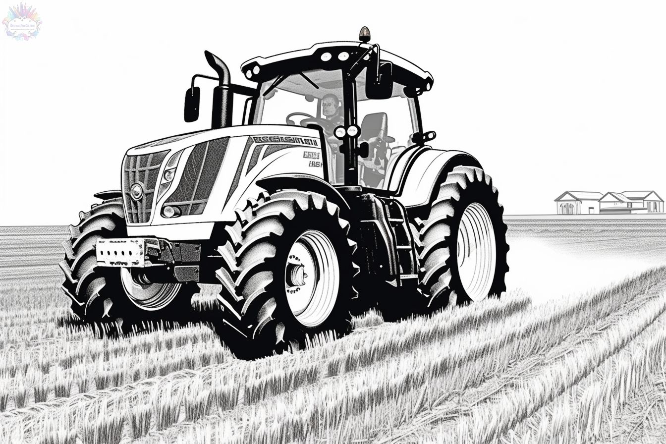 Tractor Para Colorear