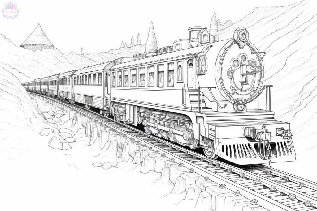 Tren Para Colorear