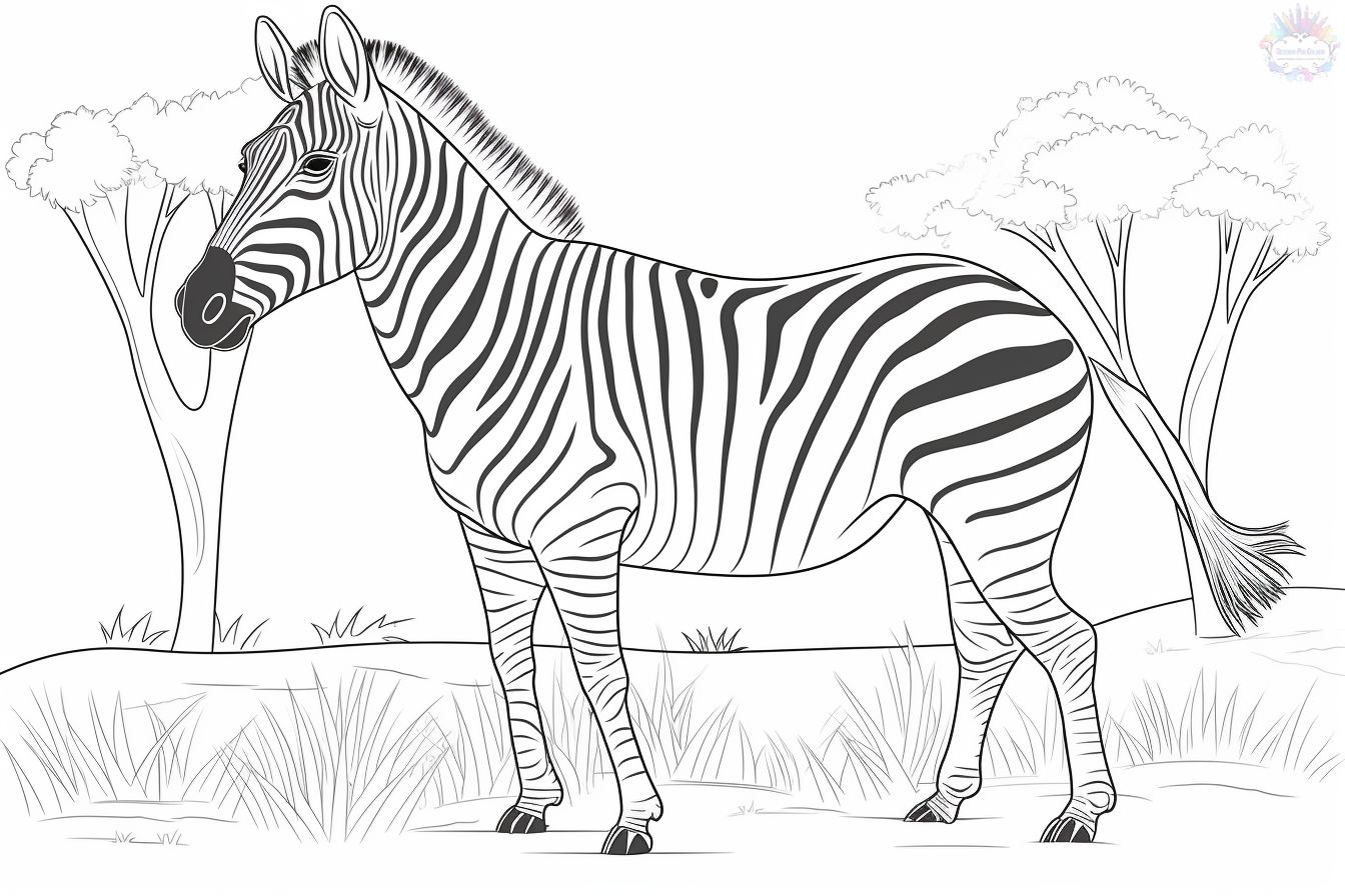 Zebra Coloring Pages
