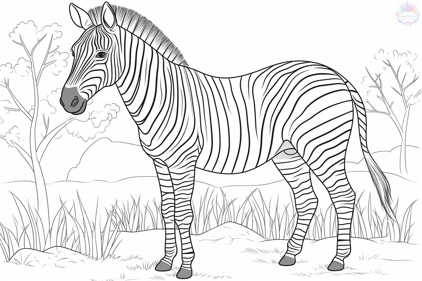 Zebra Coloring Pages