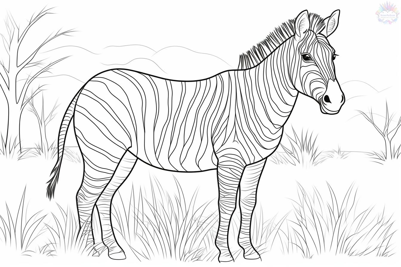 Zebra Coloring Pages